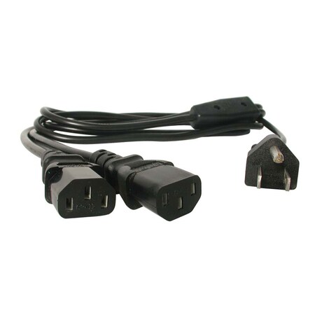 Startech.Com 10ft Computer Power Cord - NEMA 5-15P to 2x C13 PXT101Y | Zoro