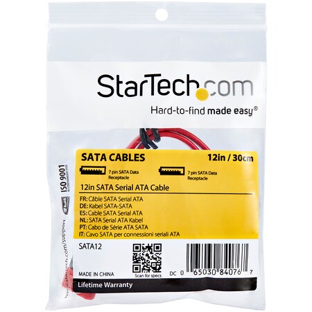 Startech.Com 12in SATA Serial ATA Cable SATA12 | Zoro
