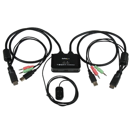 Startech.Com Two Port KVM with HDMI Audio and USB -HDMI USB KVM ...