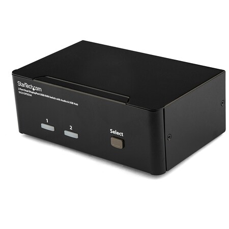 Startech.Com 2 Port Dual DisplayPort USB KVM Switch w/ Audio & USB Hub ...