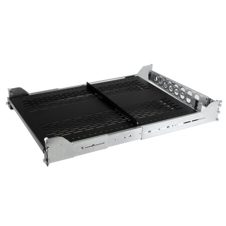 Startech.Com 2U Sliding Vented Server Rack Cabinet Shelf w/ Cable Mgmt ...