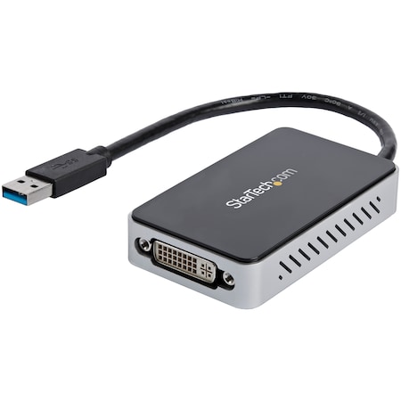 Startech.Com USB 3 to DVI External Graphics Adapter with 1-Port USB Hub ...