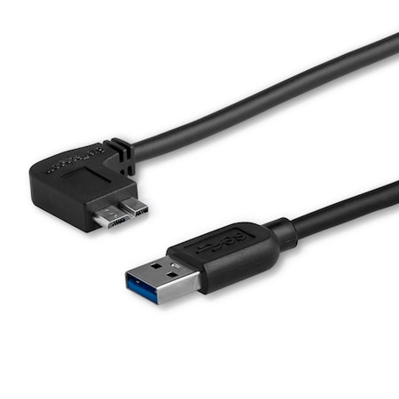 Startech.Com Slim Micro USB 3.0 Cable M/M - Left-Angle Micro-USB - 2m ...