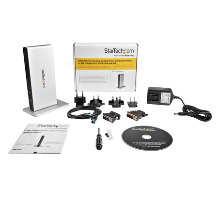 Startech.Com USB 3.0 Laptop Docking Station with Dual DVI - Laptop Dock ...