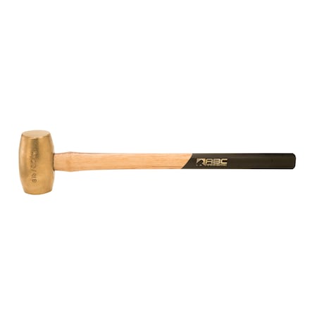 Abc Hammers 8 lb. Brass Hammer with 24" Wood Handle ABC8BWS | Zoro