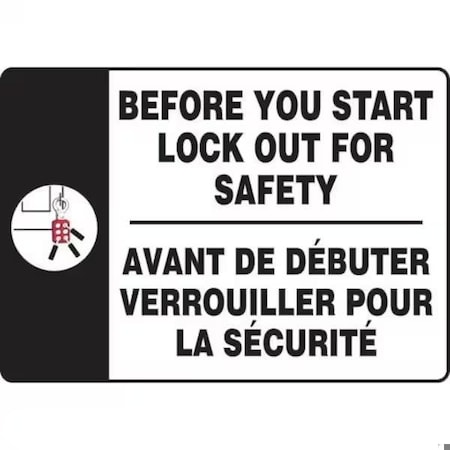 Accuform BILINGUAL SAFETY SIGN BEFORE YOU FBMLKT512XT FBMLKT512XT | Zoro