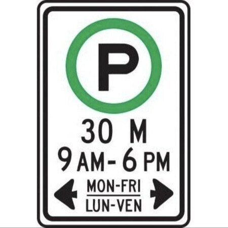 Accuform PARKING SIGN HOURS 18 in X 12 in FRP372RA FRP372RA | Zoro