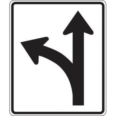 Accuform LANE GUIDANCE SIGN LEFTSTRAIGHT FRR651DP FRR651DP | Zoro