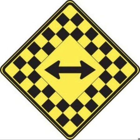 Accuform WARNING SIGN DOUBLE ARROW 30 in X 30 in FRW306DP | Zoro