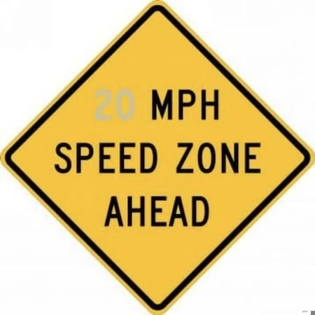 Accuform SPEED LIMIT SIGN MPH SPEED ZONE FRW63720HP FRW63720HP | Zoro