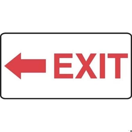 Accuform SAFETY SIGN EXIT RED ARROW LEFT 7 in MADC540VP | Zoro