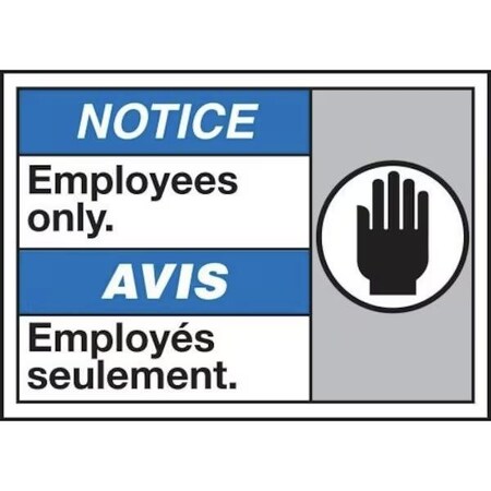 Accuform BILINGUAL ANSI ISO NOTICE SAFETY SIGN MAFC829XV | Zoro