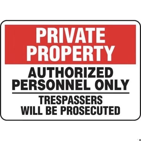 Accuform PRIVATE PROPERTY SAFETY SIGN MATR967VA MATR967VA | Zoro