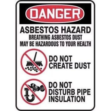 Accuform OSHA DANGER SAFETY SIGN ASBESTOS MCAW102XL MCAW102XL | Zoro