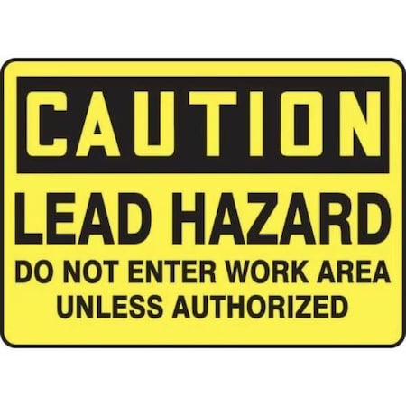 Accuform OSHA CAUTION SAFETY SIGN LEAD HAZARD MCAW610XT | Zoro