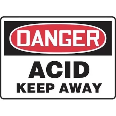 Accuform OSHA DANGER SAFETY SIGN ACID KEEP MCHG085XT MCHG085XT | Zoro