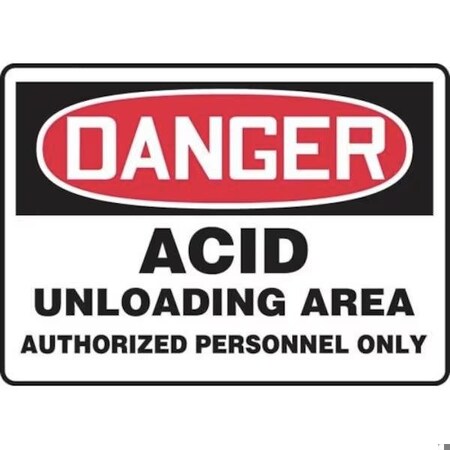 Accuform OSHA DANGER SAFETY SIGN ACID MCHG086XP MCHG086XP | Zoro