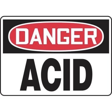 Accuform OSHA DANGER SAFETY SIGN ACID 14 in X MCHL208XP | Zoro