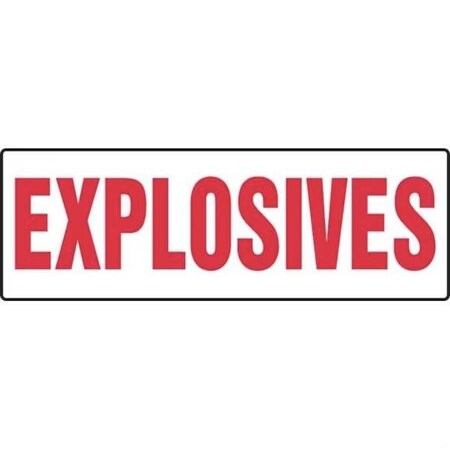 Accuform SAFETY SIGN EXPLOSIVES 8 in X 24 in MCHL577VS | Zoro
