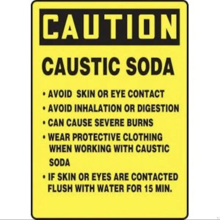 Accuform OSHA CAUTION SAFETY SIGN CAUSTIC MCHL700XP MCHL700XP | Zoro
