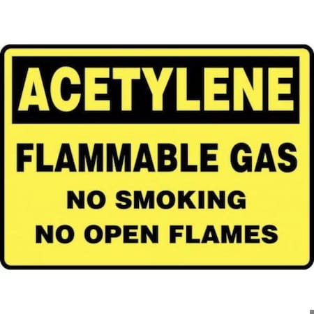 Accuform ACETYLENE SAFETY SIGN FLAMMABLE MCHL910XT MCHL910XT | Zoro
