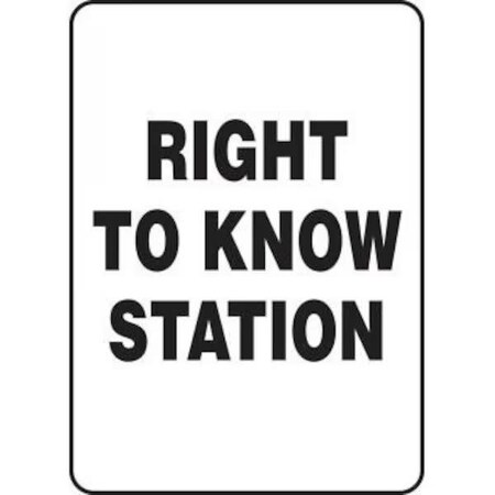 Accuform SAFETY SIGN RIGHT TO KNOW STATION MCHM520XL MCHM520XL | Zoro