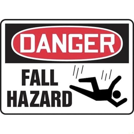 Accuform OSHA DANGER SAFETY SIGN FALL HAZARD MCRT147XL MCRT147XL | Zoro