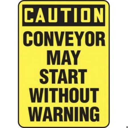 Accuform OSHA CAUTION SAFETY SIGN CONVEYOR MECN615VA MECN615VA | Zoro