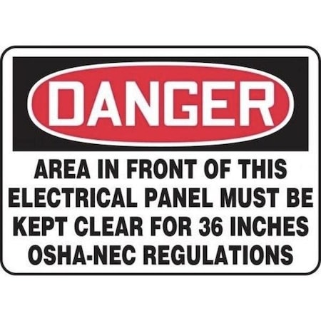 Accuform OSHA DANGER SAFETY SIGN AREA IN MELC001XT MELC001XT | Zoro