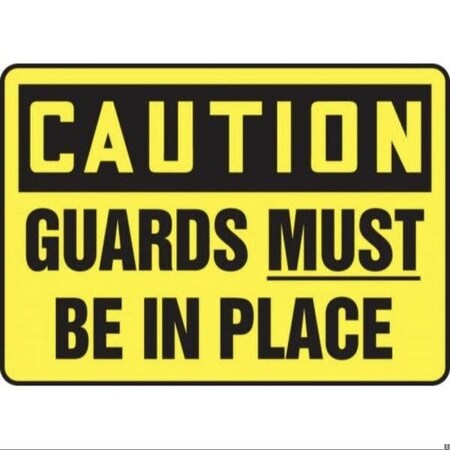 Accuform OSHA CAUTION SAFETY SIGN GUARDS MUST MEQM619XP | Zoro