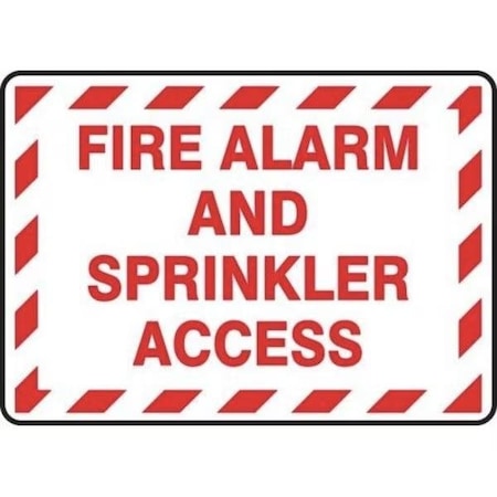 Accuform SAFETY SIGN FIRE ALARM AND SPRINKLER MEXG514VS | Zoro