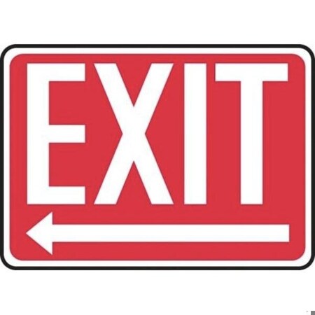 Accuform SAFETY SIGN EXIT LEFT ARROW 7 in X MEXT446XL MEXT446XL | Zoro