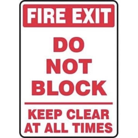 Accuform SAFETY SIGN FIRE EXIT DO NOT BLOCK MEXT572VS MEXT572VS | Zoro