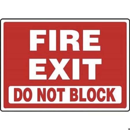 Accuform SAFETY SIGN FIRE EXIT DO NOT BLOCK MEXT929XV MEXT929XV | Zoro