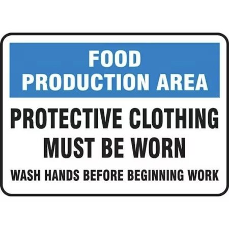 Accuform SAFETY SIGNS FOOD PRODUCTION AREA MFSY559XT MFSY559XT | Zoro