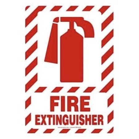 Accuform Safety Sign FIRE EXTINGUISHER 10 in x MFXG419XP | Zoro