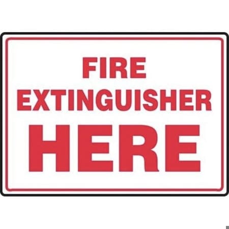 Accuform SAFETY SIGN FIRE EXTINGUISHER HERE MFXG916XL MFXG916XL | Zoro
