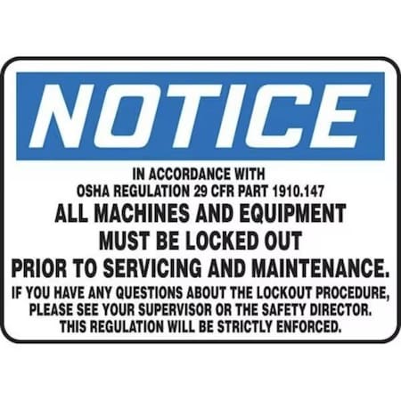 Accuform OSHA NOTICE SAFETY SIGN ALL MGNF823XT MGNF823XT | Zoro