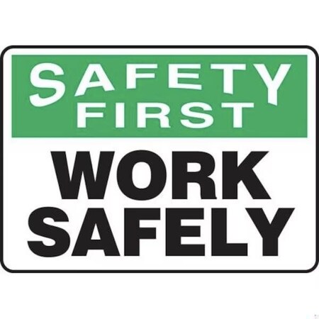 Accuform OSHA SAFETY FIRST SAFETY SIGN WORK MGNF915VA MGNF915VA | Zoro