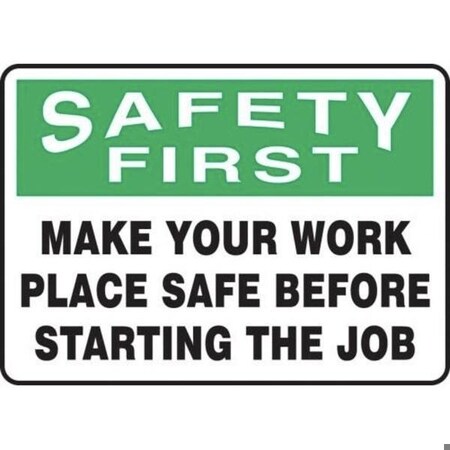 Accuform OSHA SAFETY FIRST SAFETY SIGN MAKE MGNF988VS MGNF988VS | Zoro