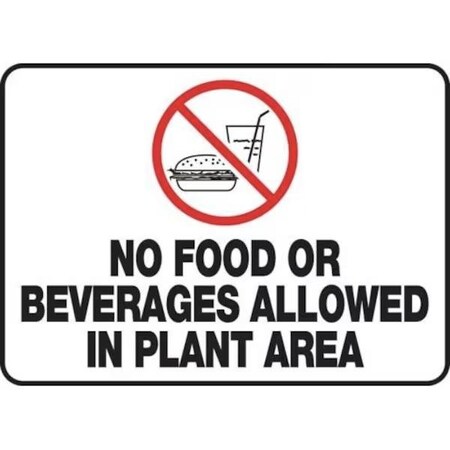 Accuform Safety Sign NO FOOD OR BEVERAGES MHSK579VA MHSK579VA | Zoro