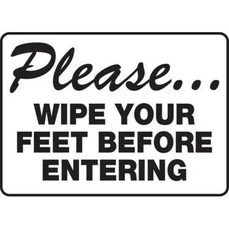 Accuform SAFETY SIGN PLEASE WIPE YOUR FEET MHSK922XL MHSK922XL | Zoro