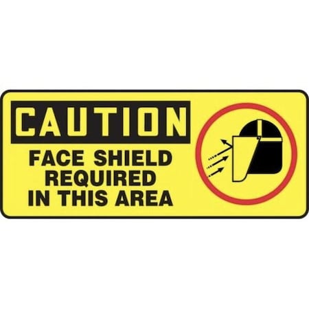 Accuform OSHA CAUTION SAFETY SIGN FACE SHIELD MPPA626VP | Zoro