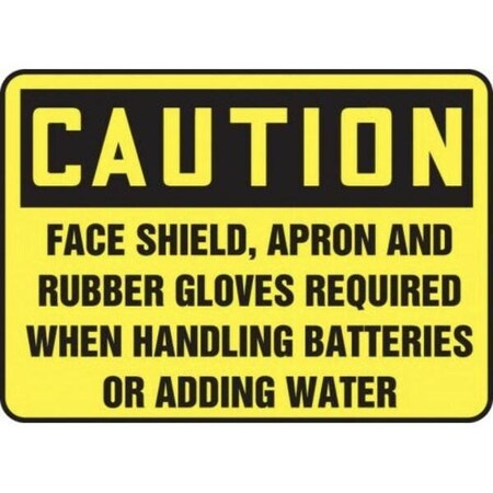 Accuform OSHA CAUTION SAFETY SIGN FACE SHIELD MPPA646VP | Zoro
