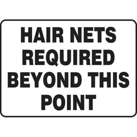 Accuform SAFETY SIGN HAIR NETS REQUIRED MPPE541XP MPPE541XP | Zoro