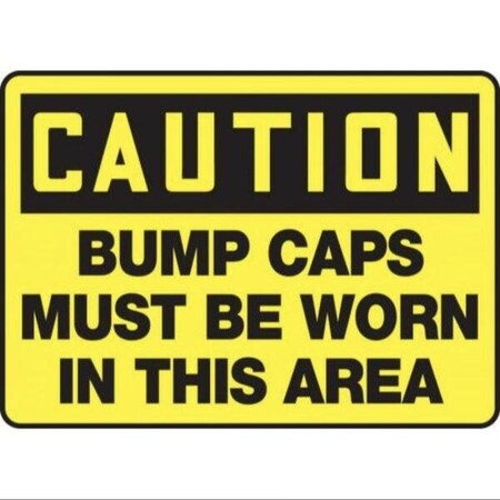 Accuform OSHA CAUTION Safety Sign BUMP CAPS MPPE760VS MPPE760VS | Zoro