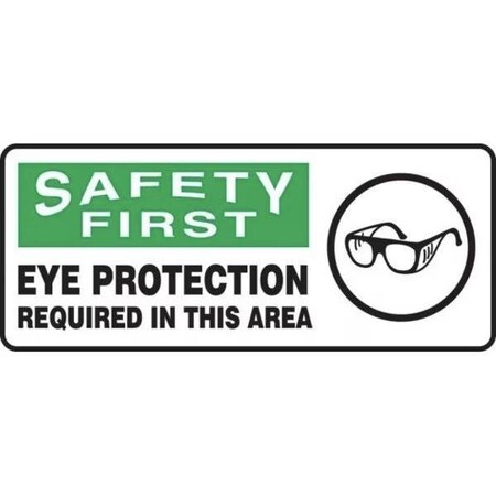 Accuform OSHA SAFETY FIRST SAFETY SIGN EYE MPPE923VS MPPE923VS | Zoro