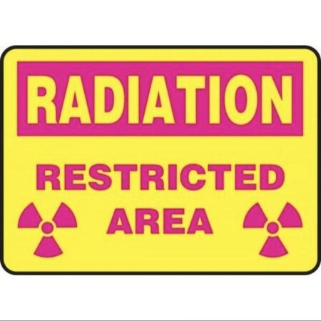 Accuform RADIATION Safety Sign RESTRICTED MRAD916VP MRAD916VP | Zoro