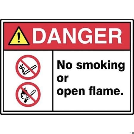 Accuform ANSI ISO DANGER SAFETY SIGN NO SMOKING MRMK008XP | Zoro