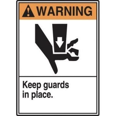 Accuform ANSI WARNING SAFETY SIGN KEEP GUARDS MRQM305VA | Zoro